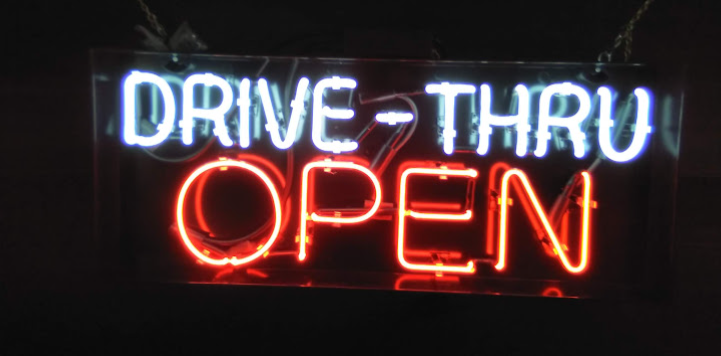 Neon Drive Thru Open Sign only $326.00 - Open Neon Signs – BrightNeonSigns