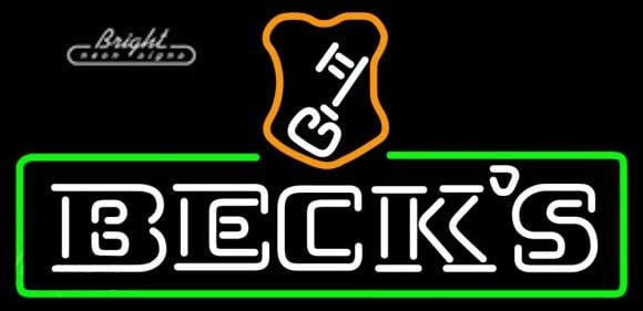 Beck Green Border Key Sign Neon Sign only $299.99 - Becks Neon Signs ...